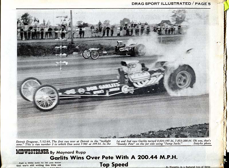 DRAG RAGS OF JULY-DEC. 1964: ZOOMIES PUSH THROUGH THE 200-MPH BARRIER ...